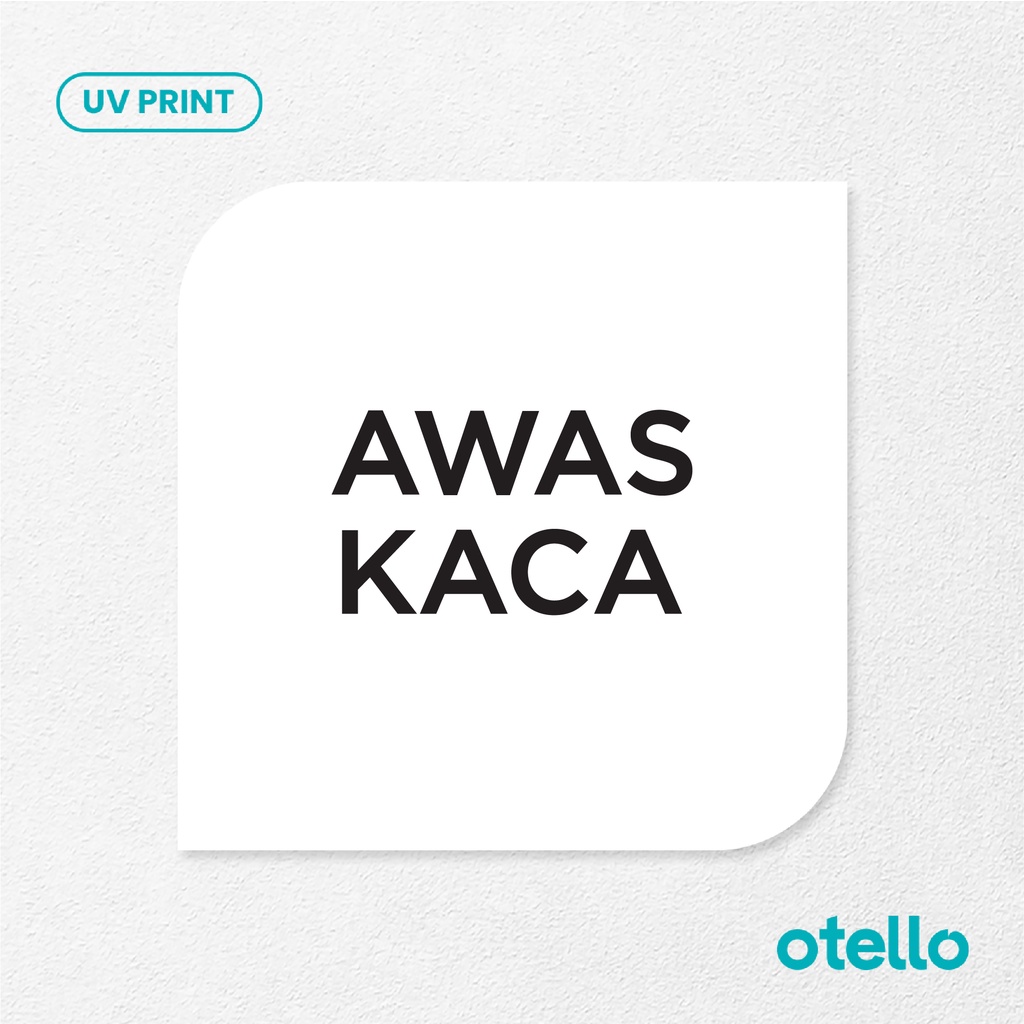 Jual Awas Kaca Sign Board Akrilik Tempel Signage Dinding Sticker Papan ...