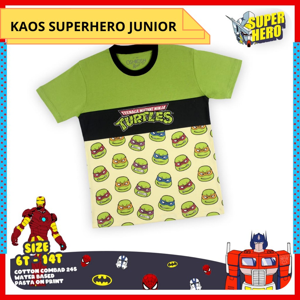 Jual BAJU ANAK MOTIF SUPER HERO JUNIOR CAKEP COCOK DIPAKAI SEHARI HARI ...