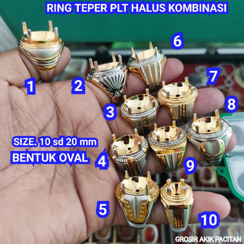 Jual RING BENTUK OVAL TEPER KOMBINASI HALUS TERMURAH KOMPLIT SEMUA ...