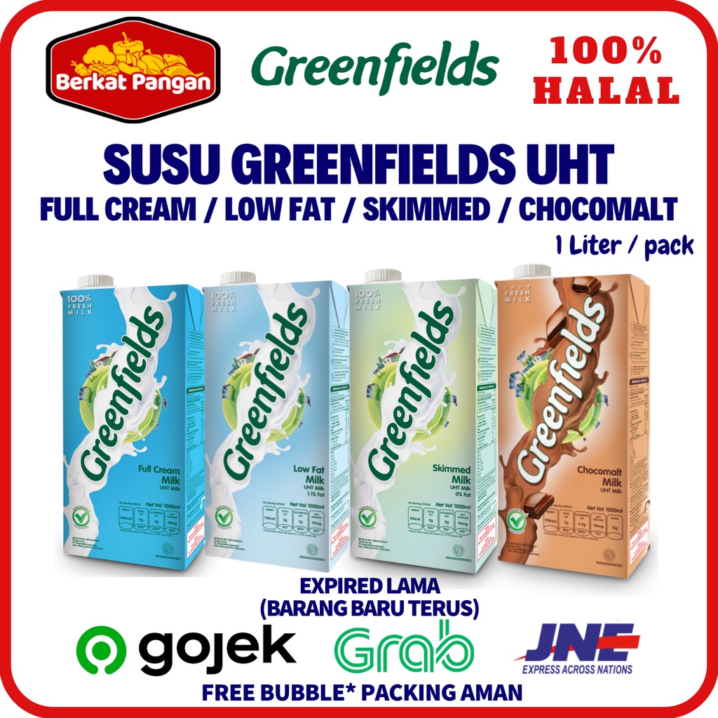 Jual Susu Greenfields UHT 950ml All Varian | Greenfield Coklat Full Cream Low Fat Skim | Shopee ...