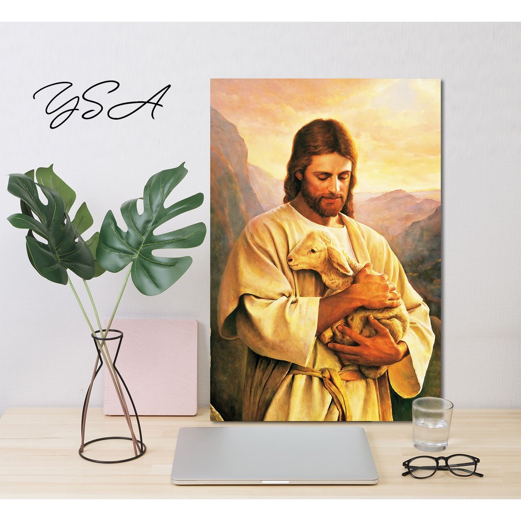 Jual PAJANGAN DINDING POSTER YESUS WALLDECOR POSTER KAYU NASRANI ...