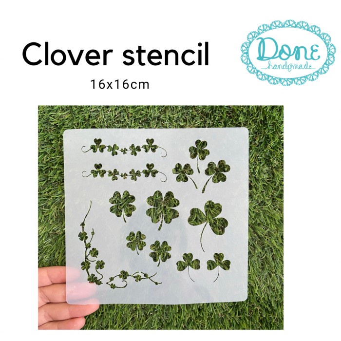 Jual Stencils clover texture sheet lembar motif dinding clay resin ...