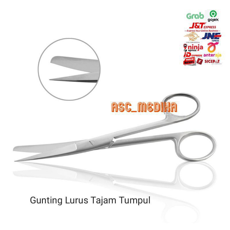 Jual Gunting Operasi Lurus Tajam - Tumpul 14cm Stainless Steel | Shopee ...