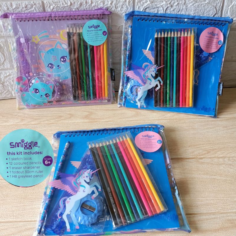 Jual smiggle coloring set - set alat gambar smiggle / pensil warna ...