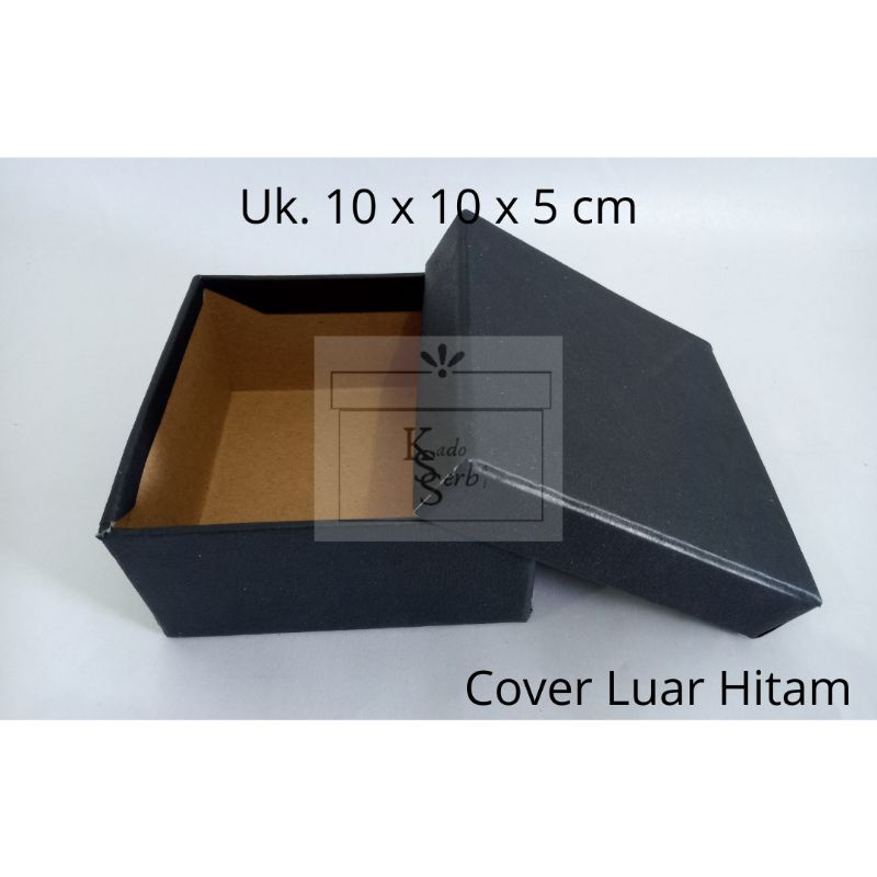 Jual GROSIR Hardbox 10 x 10 x 5 cm cover luar hitam | kotak kado | hampers | giftbox | Shopee ...