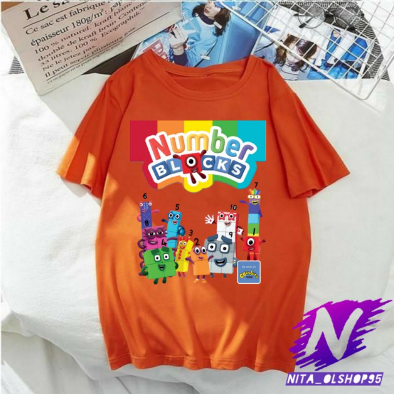 Jual number blocks baju anak number blocks kartun anak | Shopee Indonesia