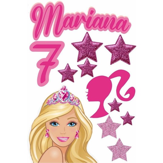 Jual Topper cake kue ulang tahun barbie free nama dan ucapan | Shopee ...