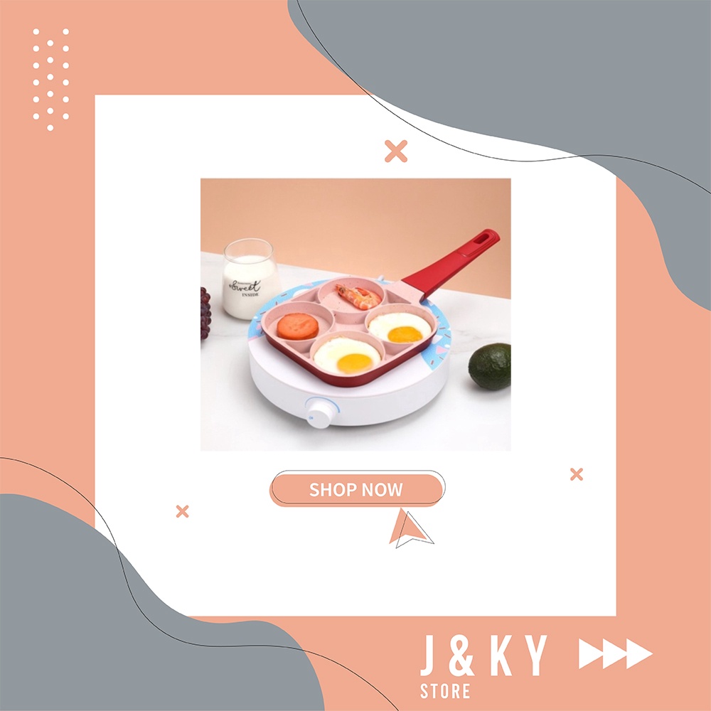 Jual TAMAGOYAKI WAJAN PENGGORENGAN BURGER TELUR TEFLON / Fry Pan 3 Hole ...