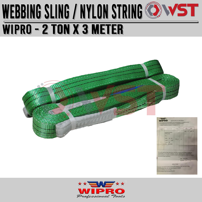 Jual Wipro Webbing Sling 2Ton x 3Meter / Tali Angkat 2 Ton x 3 Meter ...