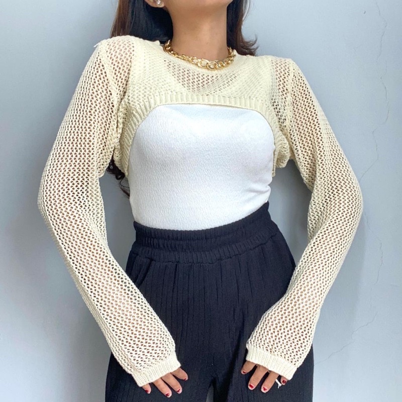 Jual [LUXE.DLABEL] - D92 OUTER [ Atasan Rajut Wanita Atasan Rajut ...