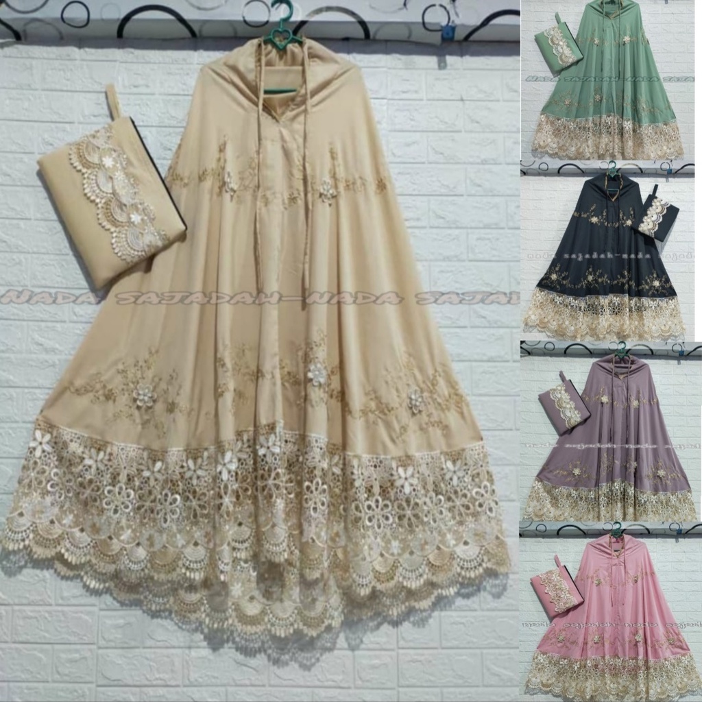 Jual Promo Cod Mukena Katun Micro dengan Renda Jiper Motif Tabur Bunga ...