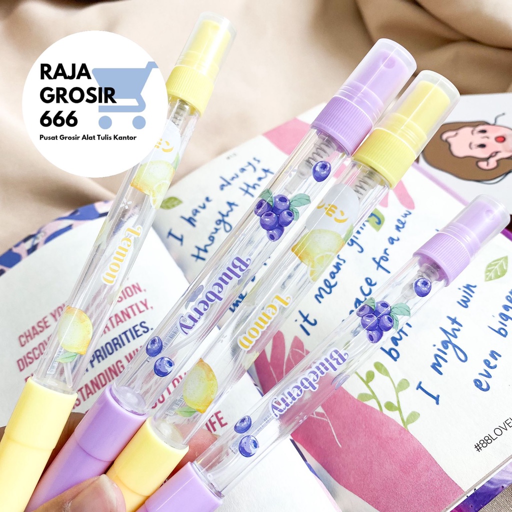 Jual Pulpen semprotan parfum BUAH FRUITS pena pen spray decant share in ...