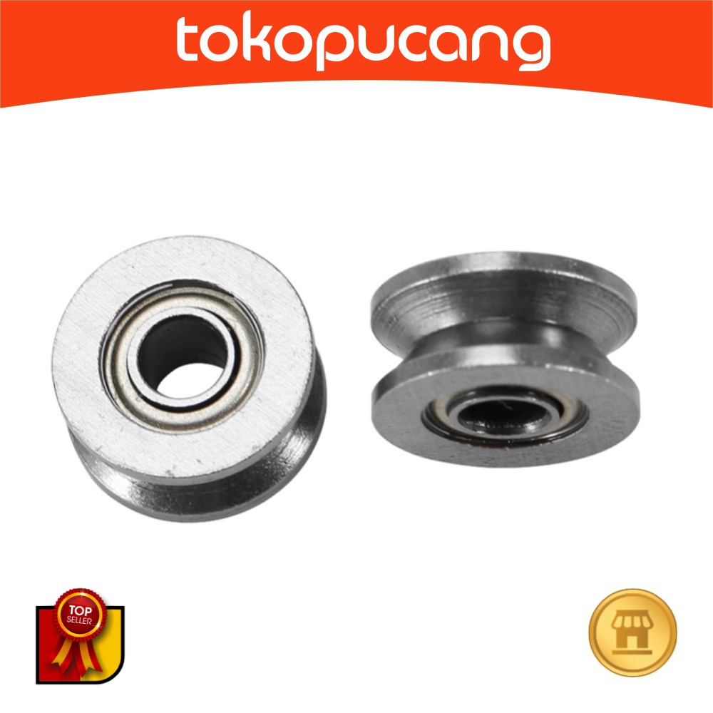 Jual Ball Bearing Model V Cekung Pulley Rail Track roda besi siku CNC ...
