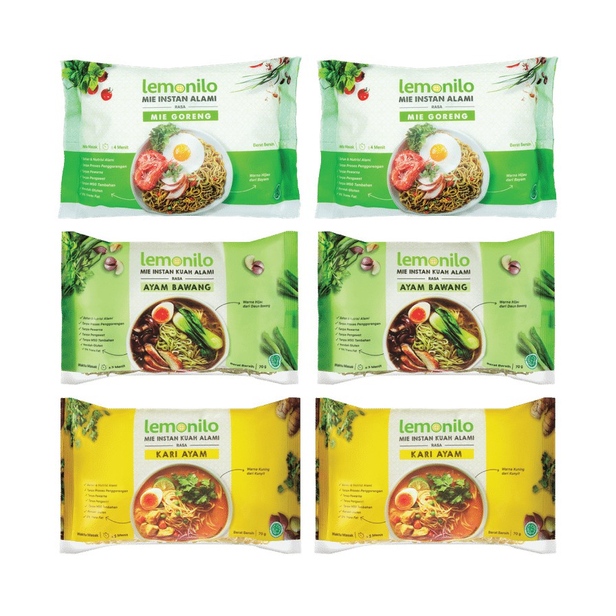 Jual Mie Lemonilo All Variant Ayam bawang, Kari ayam, Goreng | Shopee ...