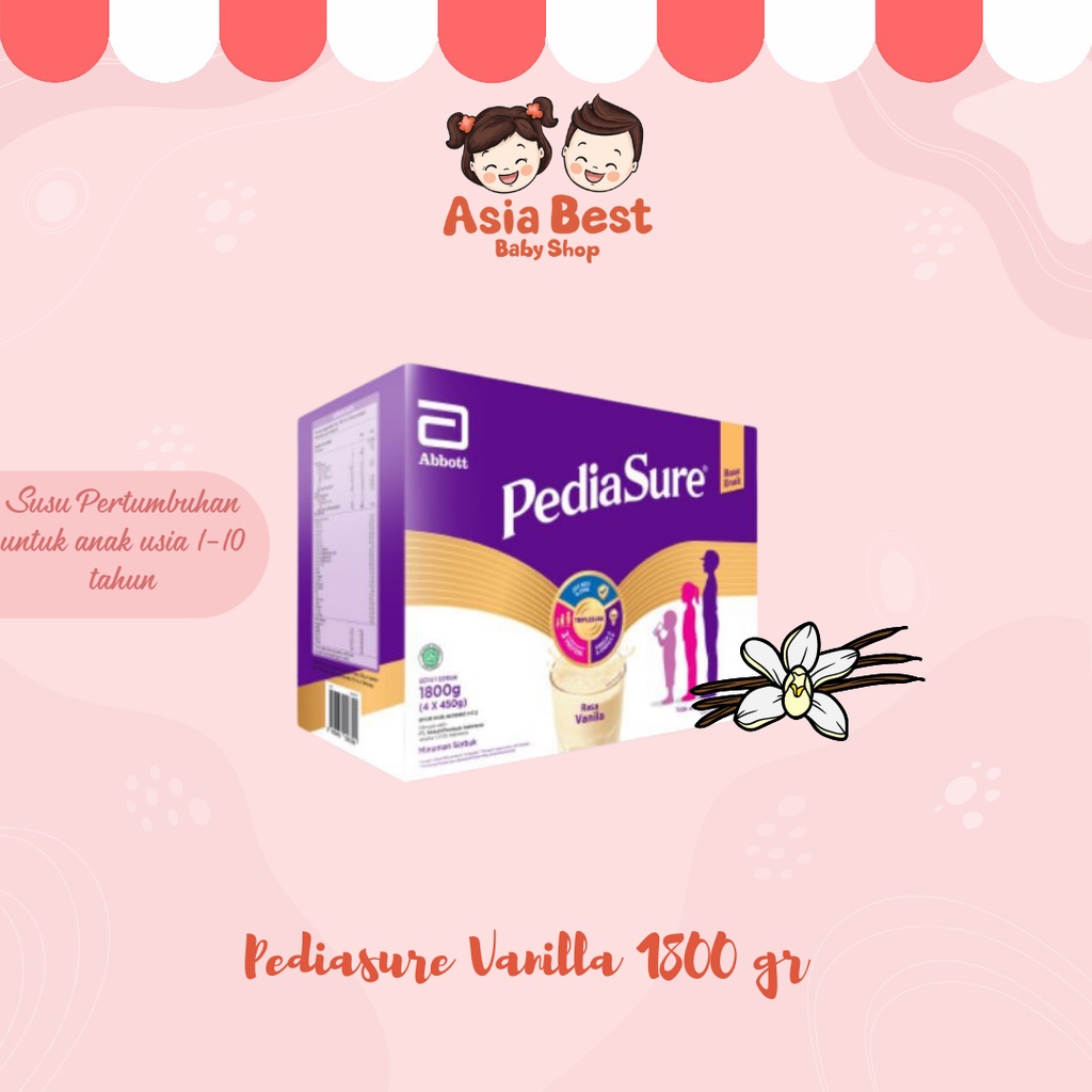 Jual PEDIASURE TRIPLESURE VANILA 1800 Gr SUSU PERTUMBUHAN ANAK 1 - 10 TAHUN | Shopee Indonesia