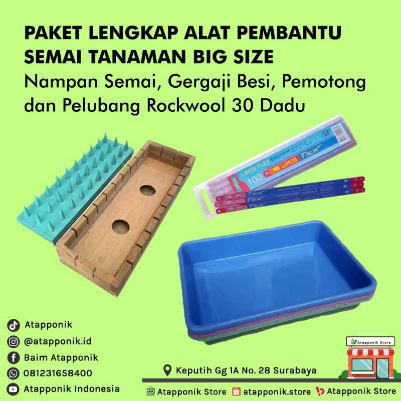 Jual paket lengkap starter kit semai benih tanaman (UKURAN BESAR ...