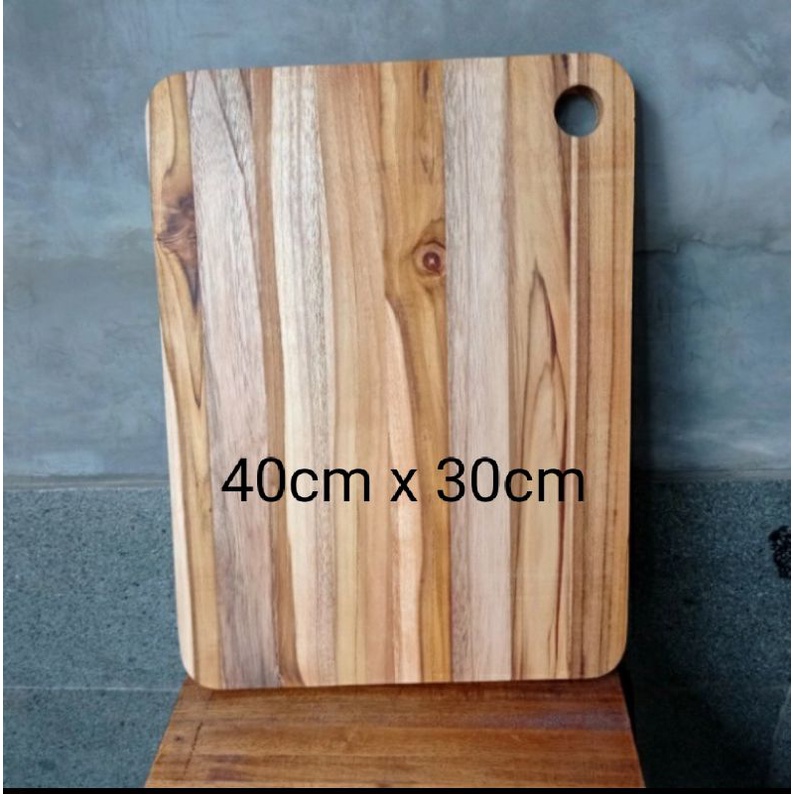 Jual Talenan kayu jati asli jepara 40cm x 30cm / talenan kayu ASLI jati ...