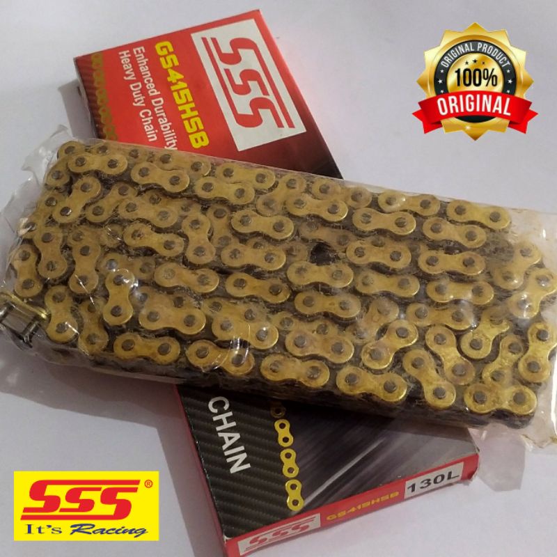 Jual SSS Rantai GS 415 HSB 110 130 Gold Kualitas Premium Gold Kuat dan Tahan Lama 100% Original ...