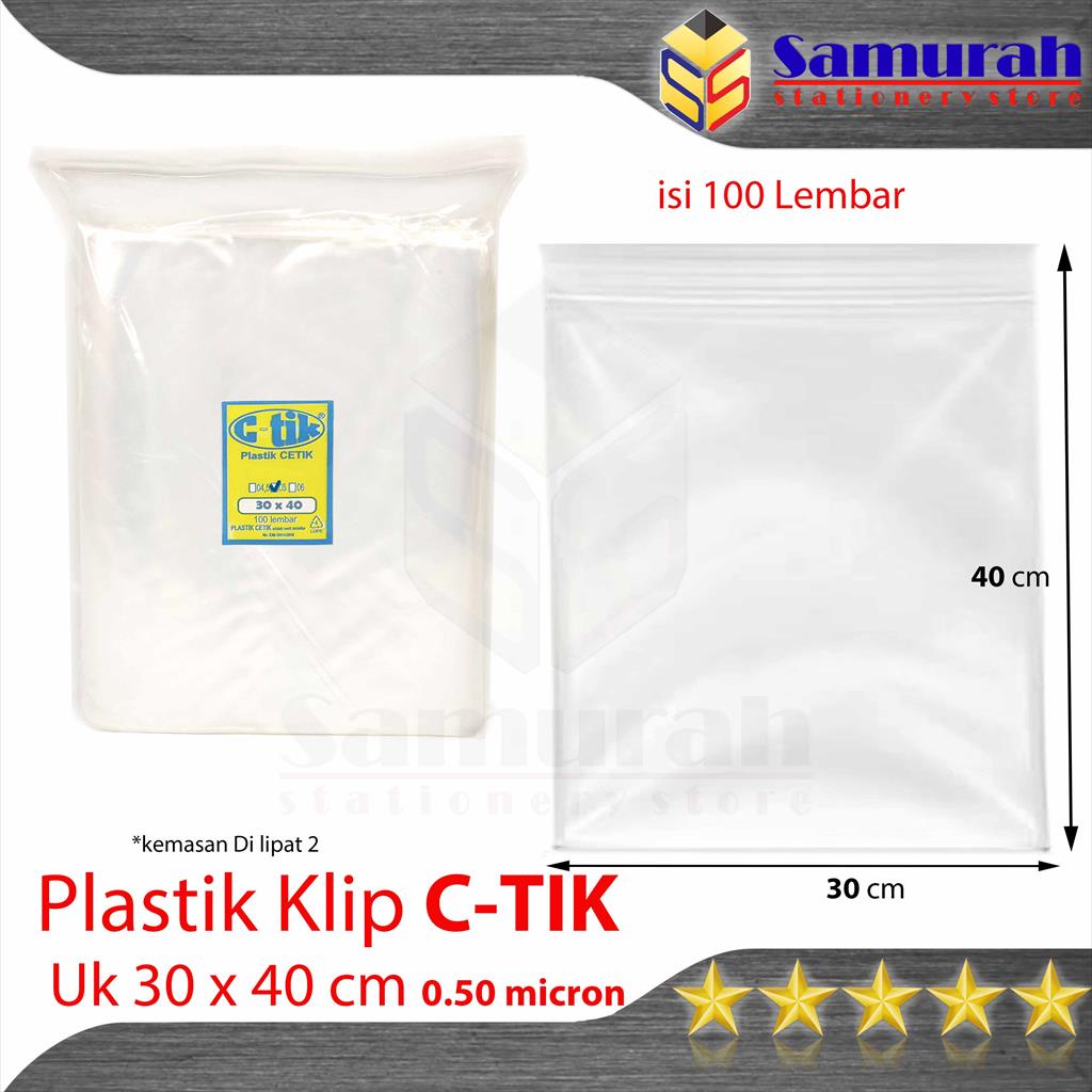 Jual Plastik Klip C-TIK 30 x 40 Cetik / Klip Obat 30x40 cm PE Clip ...