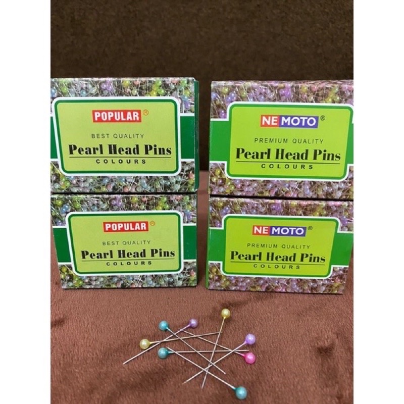 Jual 12 box grosir Jarum Pentul 12 BOX / Needle pearl head pins / Jarum ...