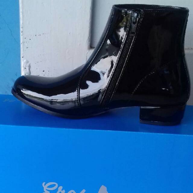 Jual SEPATU KERJA PSK PSH BOOTS GLOSSY HAK 3 CM ERASMAS BHAYANGKARI ...