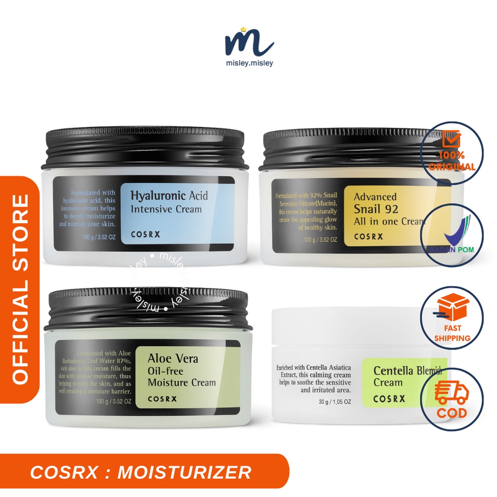 Jual MISLEY - COSRX Cream Original (Hyaluronic Acid / Snail / Aloe Vera ...