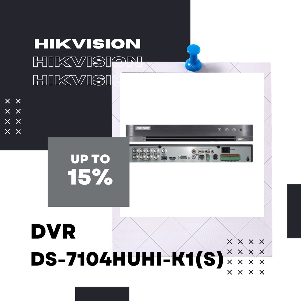 Jual DVR CCTV HIKVISION 4CH 8CH SUPPORT TO 5MP TERMURAH MODEL DS-7104HUHI-K1(S) RECOMENDED ...