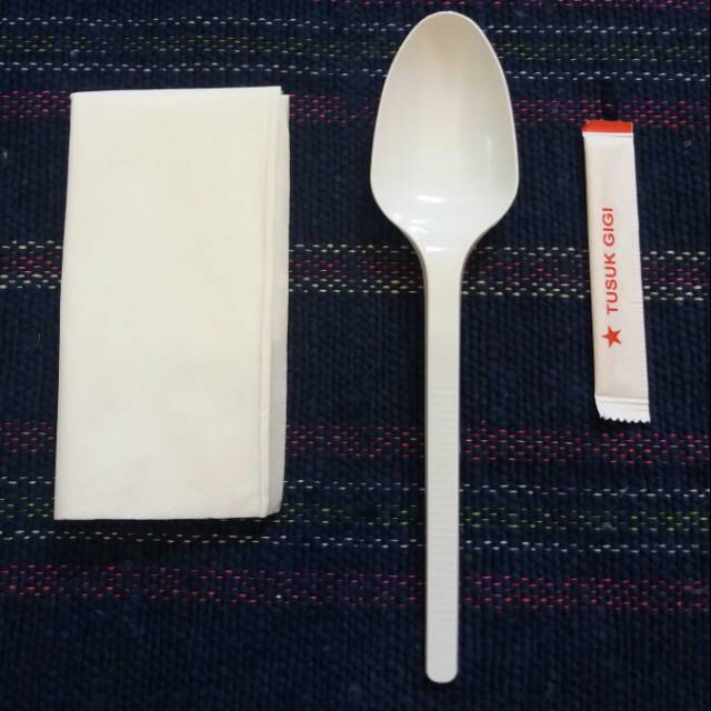 Jual Set sendok plastik dan tisu (40pcs) | Shopee Indonesia