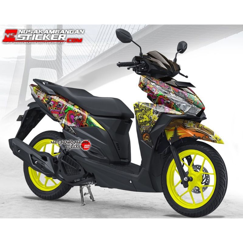 Jual Stiker Decal Motor Honda Vario Full Body Leak Bali Grafis Racing ...