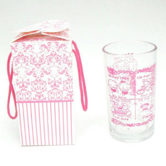 Jual SOUVENIR GELAS KACA BENING T12 + BOX (nocode 4) / Souvenir Gelas ...