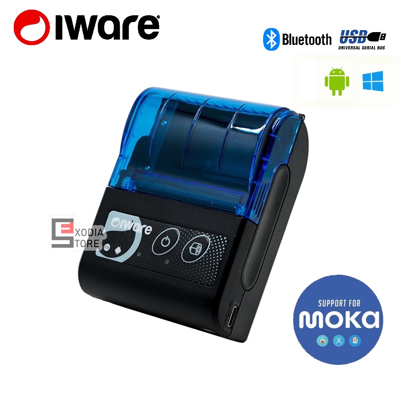 Jual Mini Printer Thermal Bluetooth IWARE C58MP 58mm Original Garansi 1 ...