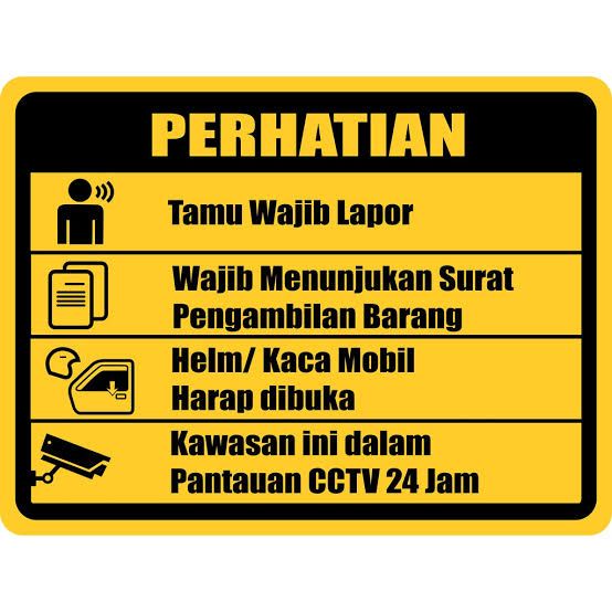 Jual STIKER VYNIL TAMU WAJIB LAPOR 60X40CM | Shopee Indonesia