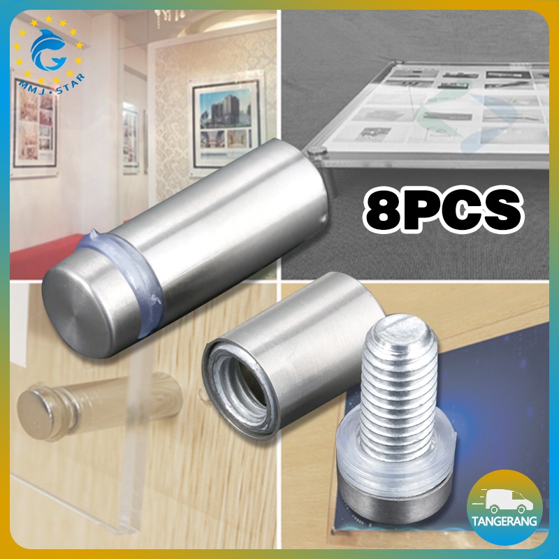 Jual 12*25MM Pen Iklan Stainless Steel/Penjepit Stabil Kaca Akrilik ...