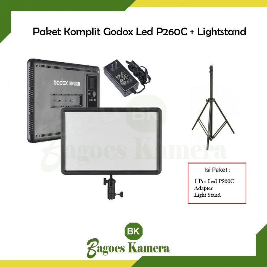 Jual Godox Led P260C / P 260C Led Video Lighting Bio Color Free Adapter ...