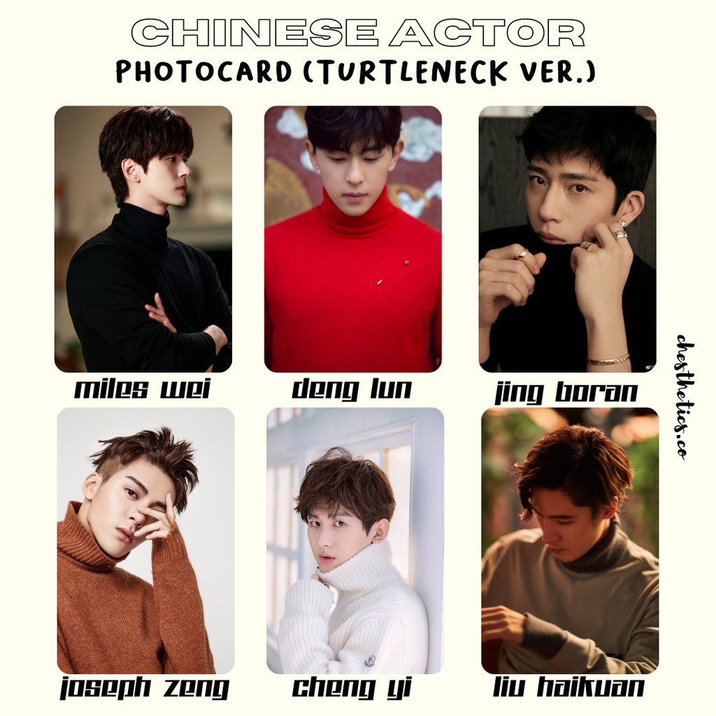 Jual Aktor China Turtleneck Ver. Photocard (Miles Wei, Deng Lun, Jing ...