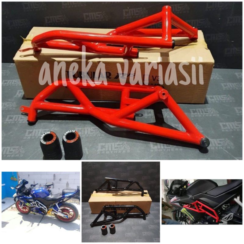 Jual crashbar/tubular R15 V3 plus jalu, pengaman body samping R15 V3 ...