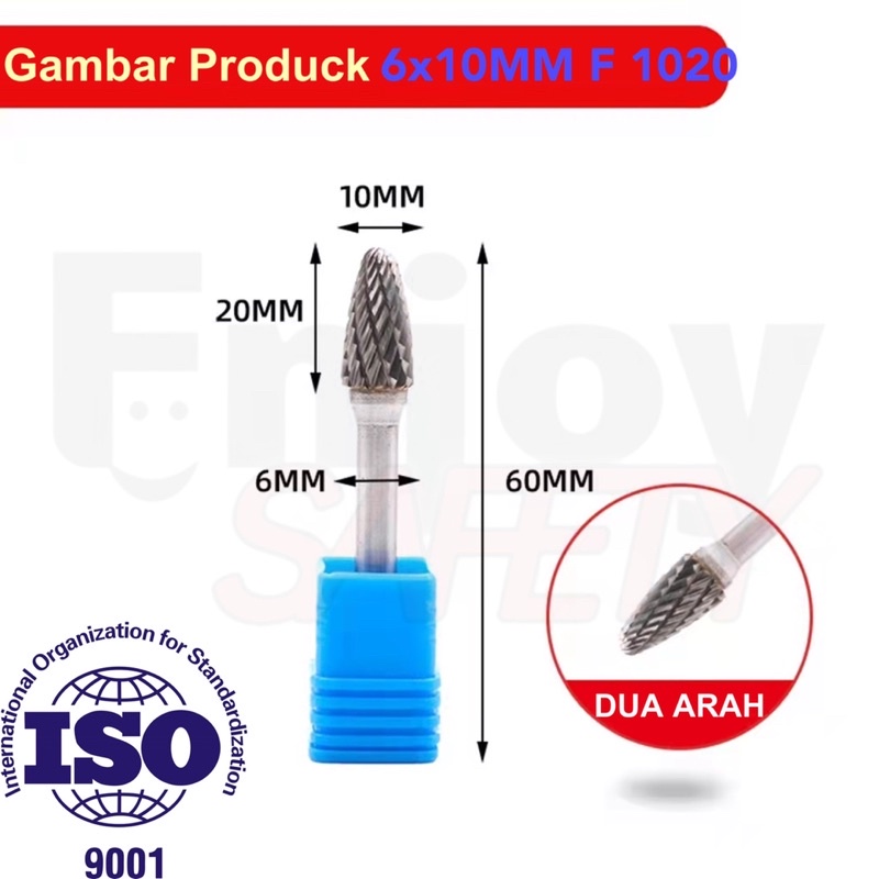 Jual Mata bor 6MMX10MM / Mata tuner /Mata cuner / Rotary burr dua arah ...