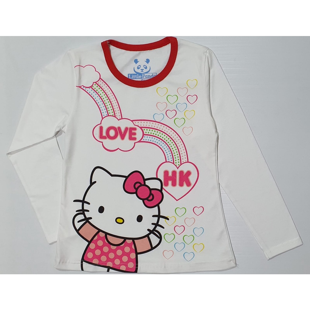 Jual RKA - KLGCe Kaos Lengan Panjang Anak Karakter Hello Kitty Pelangi ...