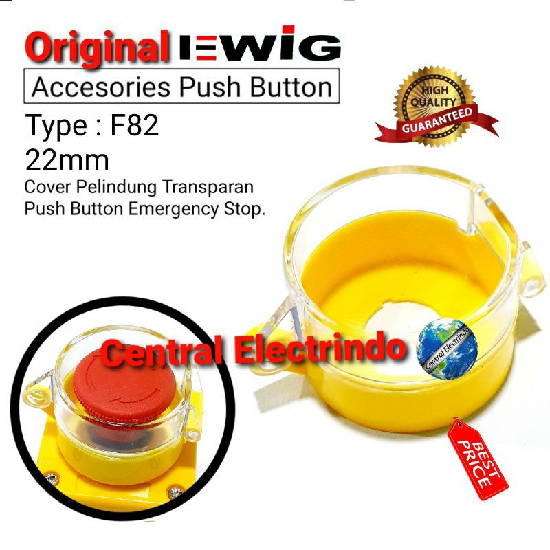 Jual Cover Tutup Transparan Push Button Emergency EWIG F82 22mm ...