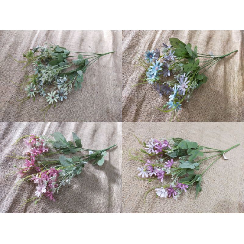 Jual Aster mini 6 cabang | bunga kain | bunga artificial | bunga decor ...