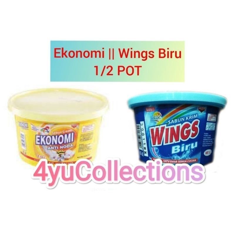 Jual EKONOMI SABUN CREAM POT 1/2 || Wings Krim Biru Pot 1/2 | Shopee ...