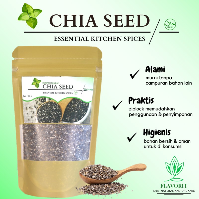 Jual Biji Cia | Chia Seed 100 gr Organik Seeds Organic Bahan Makanan ...