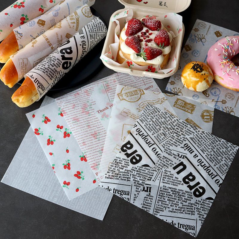 Jual 18x18cm 50lbr wax paper / baking paper motif kertas kue alas kue ...