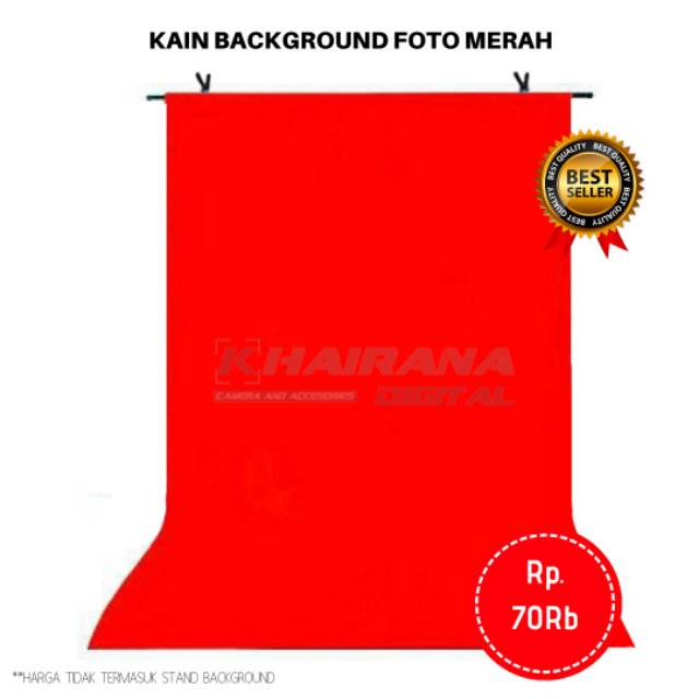 Jual Kain Background Backdrop Latar Layar Foto Merah 1meter | Shopee ...