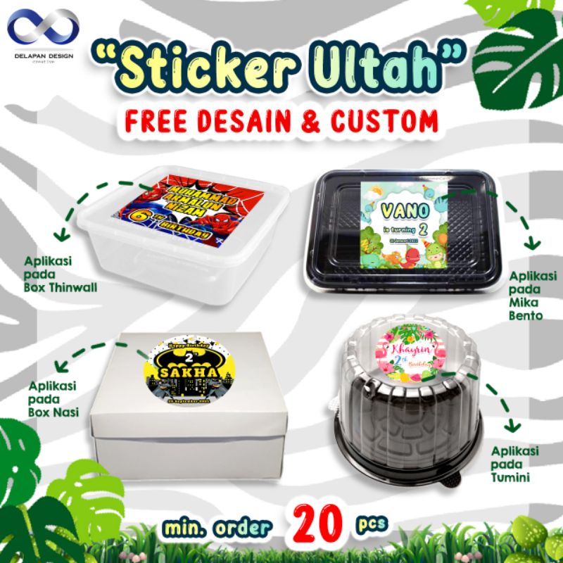 Jual STIKER ULANG TAHUN/LABEL IDUL FITRI/ RAMADHAN/ TAKJIL SNACK/ BENTO ...