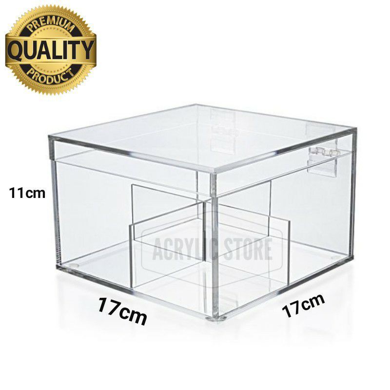 Jual Akrilik Kotak Perhiasan / Box Perhiasan Akrilik 17x17x11 | Shopee ...
