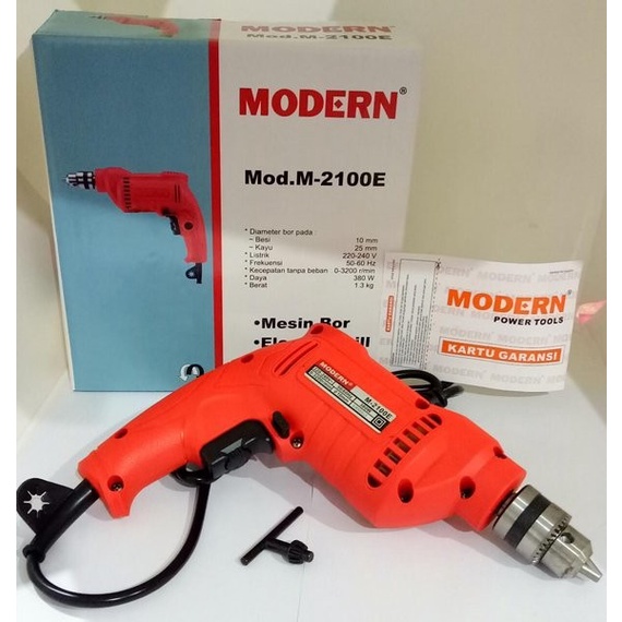 Jual Mesin Bor Tangan Listrik 10MM atau Elektrik Drill MODERN M-2100E ...