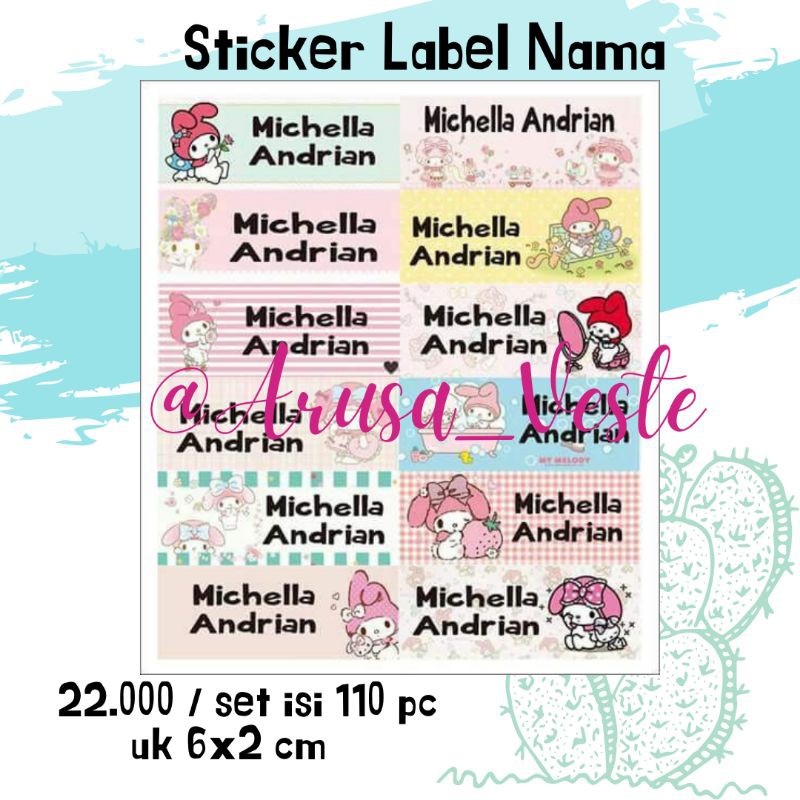 Jual Sticker label nama kartun | Shopee Indonesia