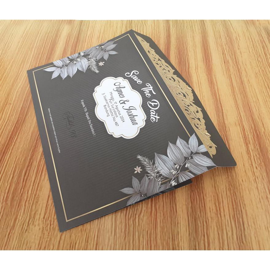 Jual undangan hitam simpel dan elegan, desain rustic yang menawan ...
