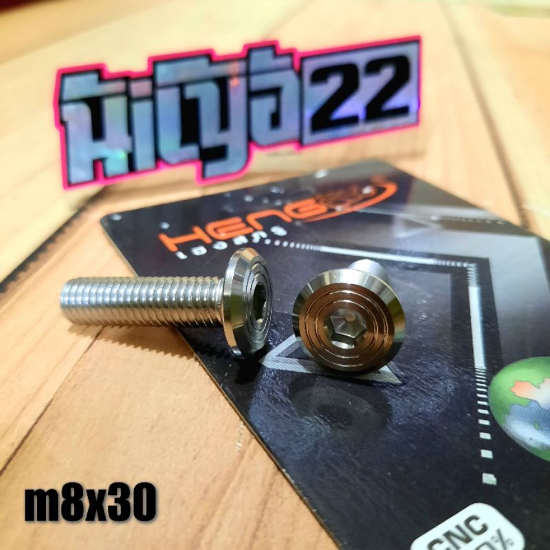 Jual baut 12 M8 probolt disk spiral SLASH stainless matte original Heng Thailand baut cakram ...